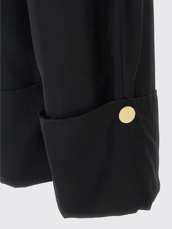 DARKPARK High-waist Wide-leg Cropped Trousers In Viscose Blend With Cuffs
