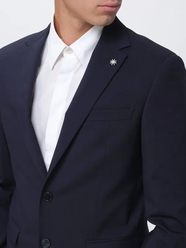 MANUEL RITZ Single-breasted Stretch Wool Suit