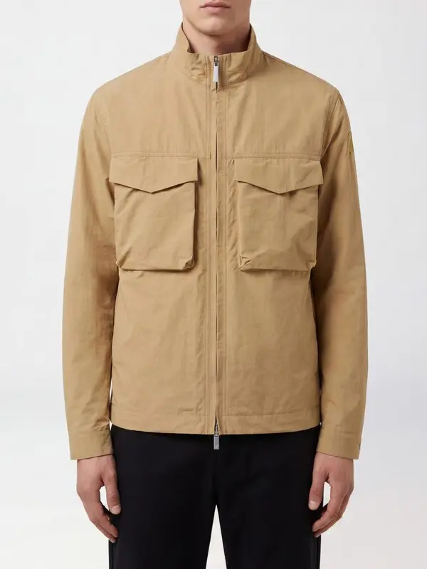 K-WAY Cotton Blend Zip-up Jacket - Brown