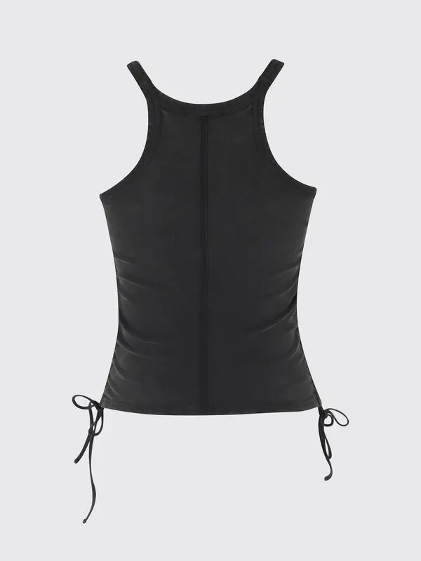 MISBHV Ribbed Tank Top With Drawstring Detail