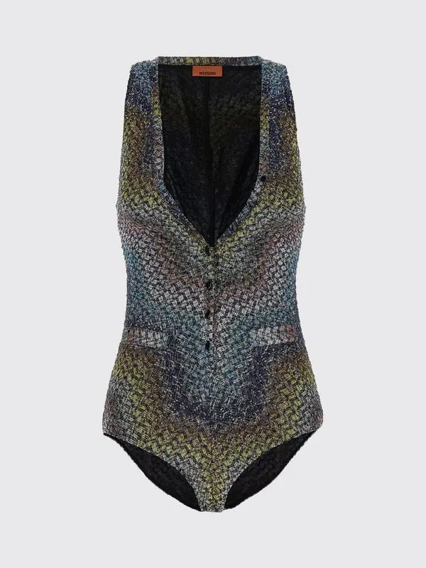 Missoni Sleeveless Plunge Neck One Piece