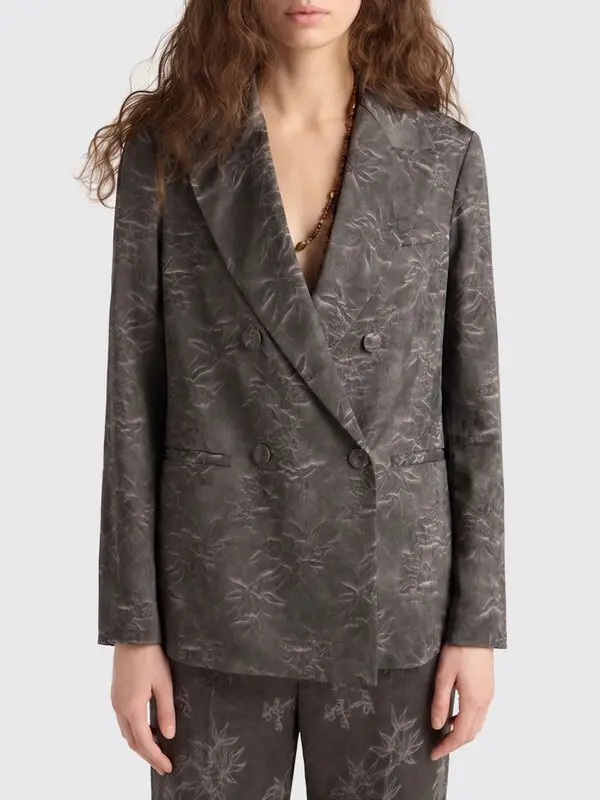 Momoni Double-breasted Jacquard Viscose Blazer