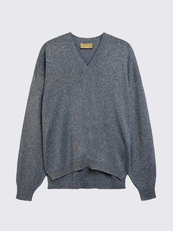 Momoni Lurex Viscose V-neck Sweater