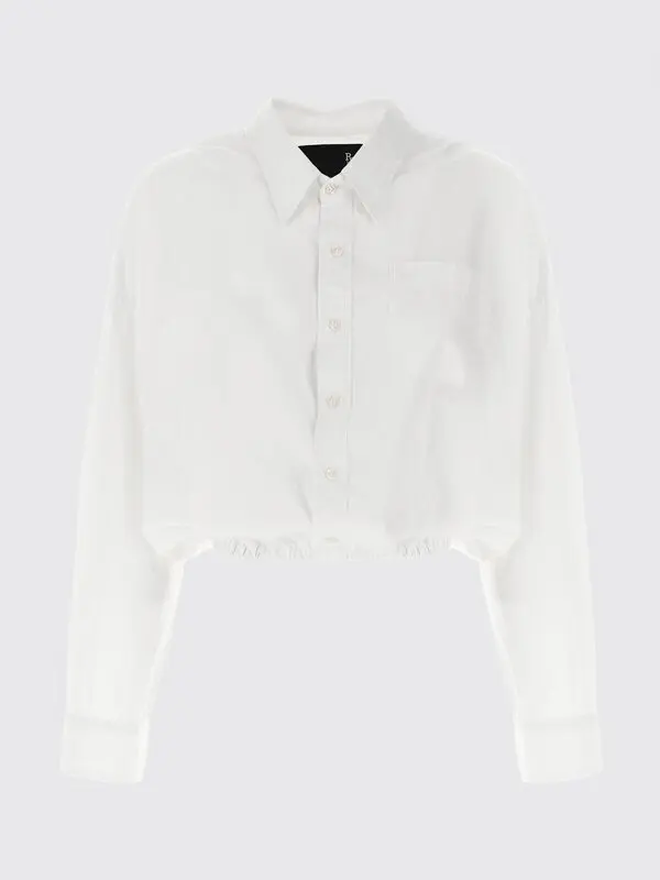 R13 Cropped Shirt With Classic Collar