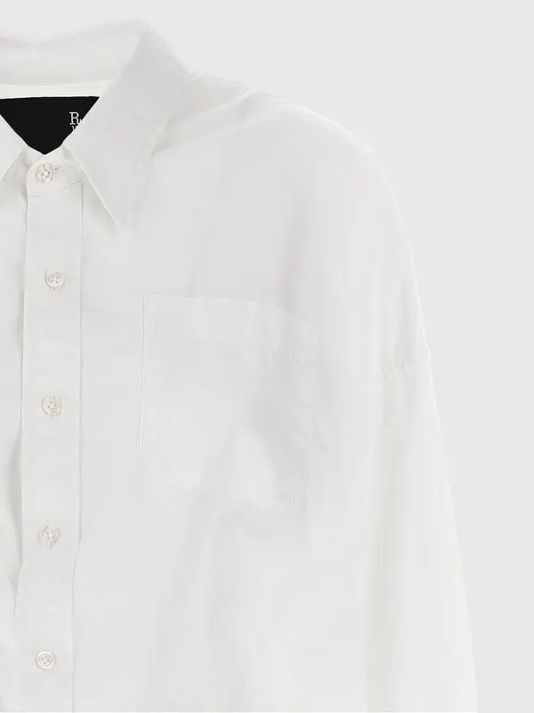 R13 Cropped Shirt With Classic Collar