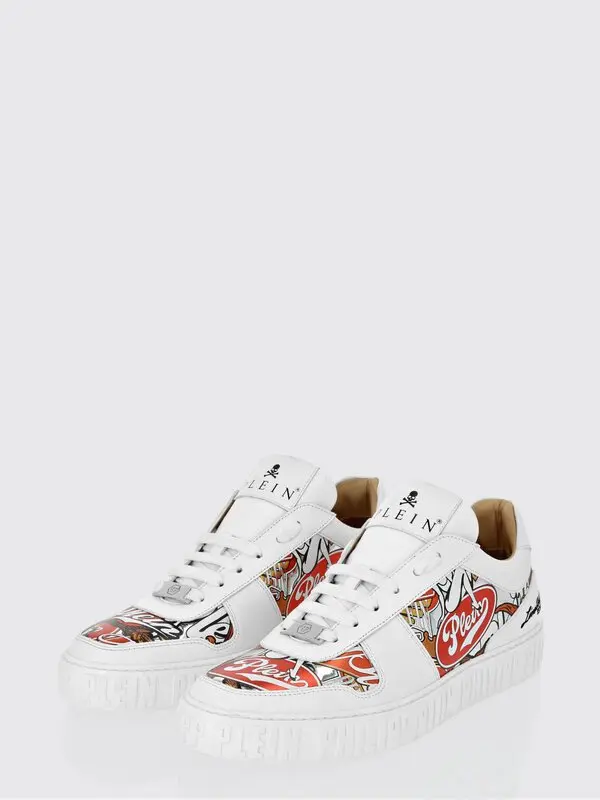 Philipp Plein Notorious Leather Sneakers With Graphic Print