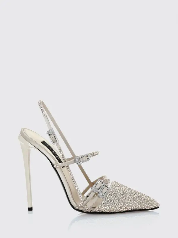 Philipp Plein Embellished Stiletto Slingbacks - Beige