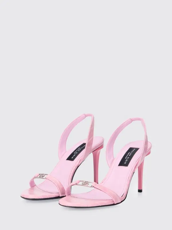Philipp Plein Heeled Slingback Sandals - Fuchsia