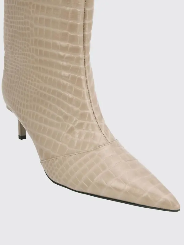 Philipp Plein Crocodile Embossed Leather Knee-high Boots
