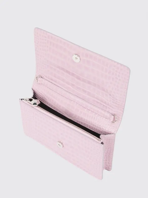 Philipp Plein Clutch With Embellished Logo - Fuchsia
