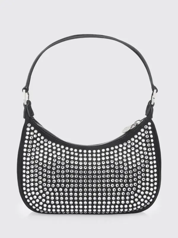 Philipp Plein All Over Rhinestone Suede Bag - Black 1