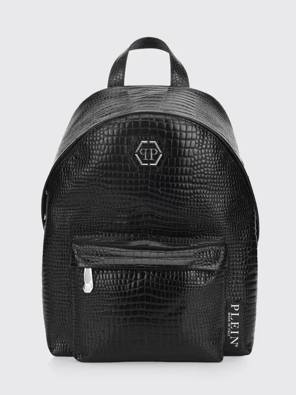 Philipp Plein Crocodile Print Leather Backpack