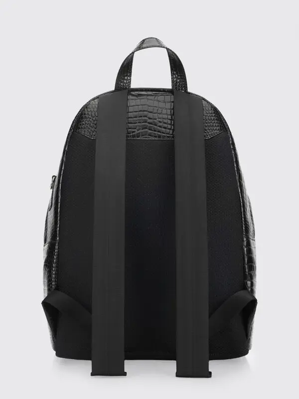 Philipp Plein Crocodile Print Leather Backpack