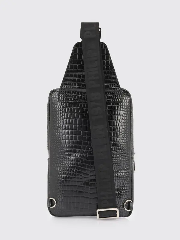Philipp Plein Crocodile Effect Shoulder Bag