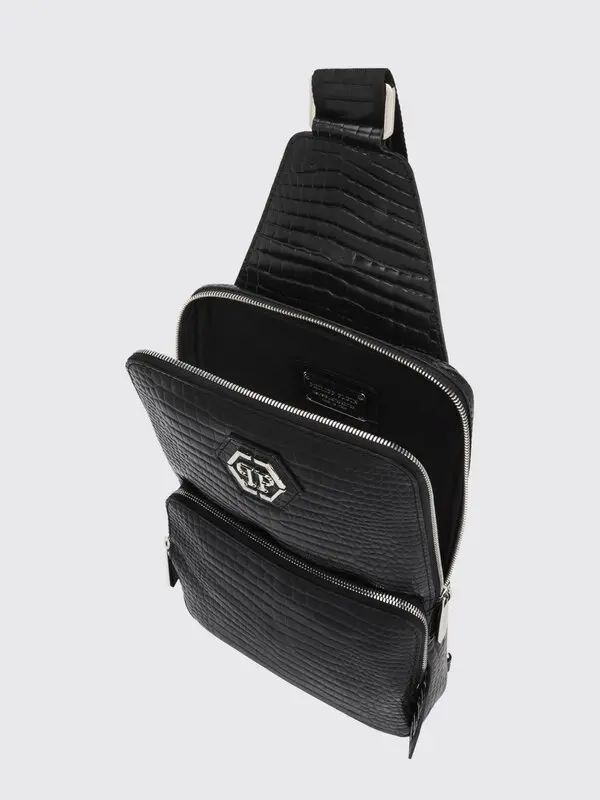Philipp Plein Crocodile Effect Shoulder Bag