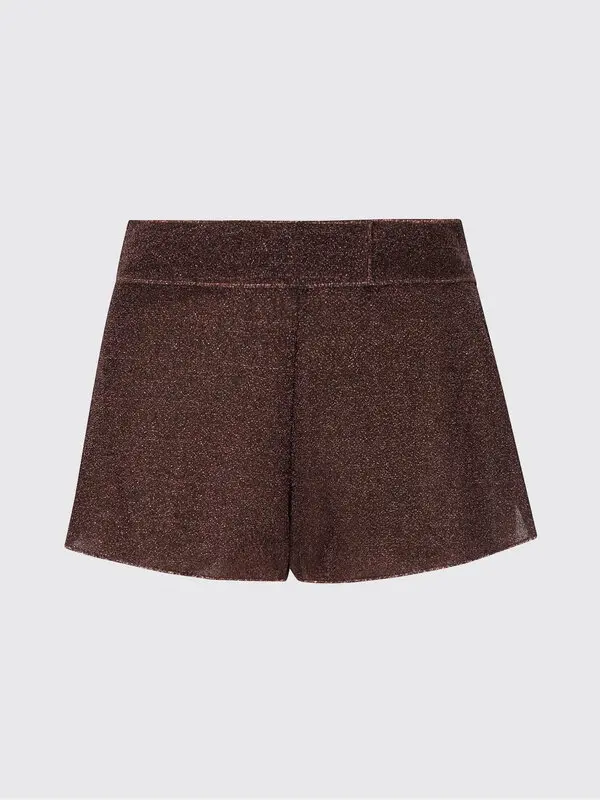 Oseree Textured Metallic Shorts - Cocoa