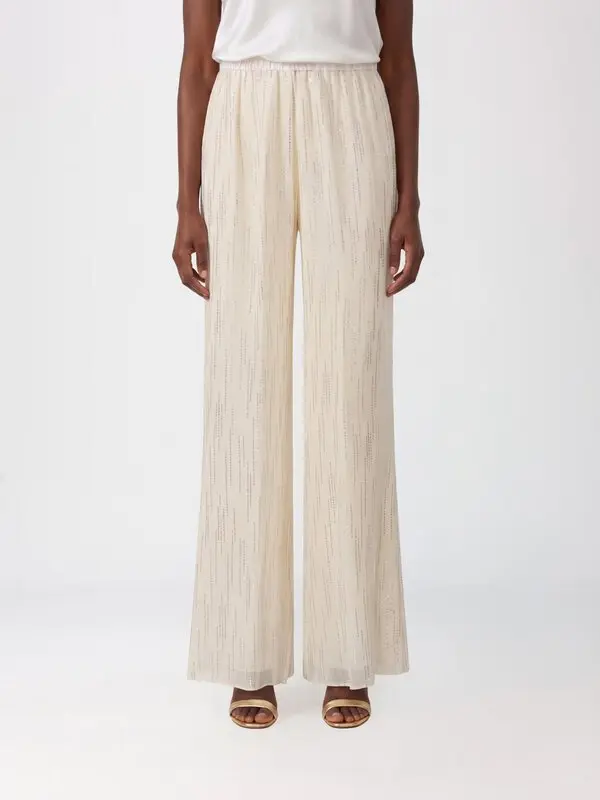 FORTE_FORTE Wide Leg Sequined Pants - White