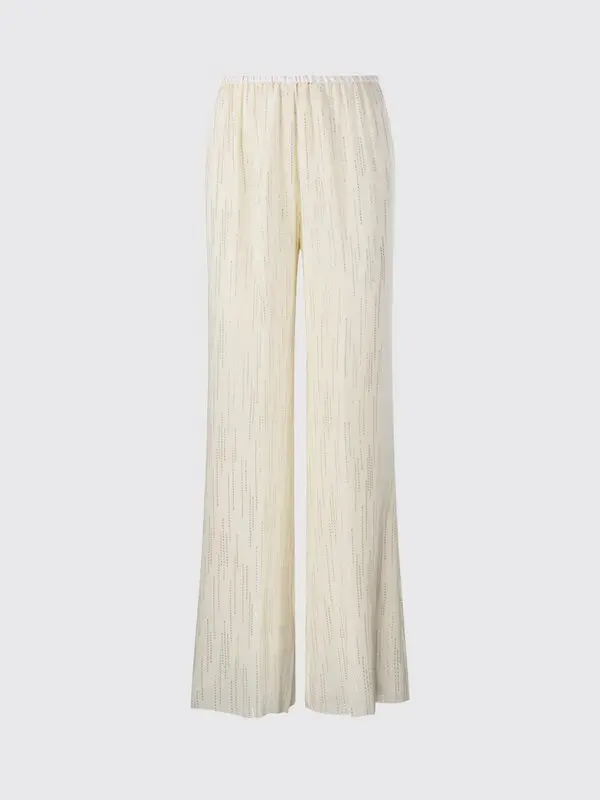 FORTE_FORTE Wide Leg Sequined Pants - White