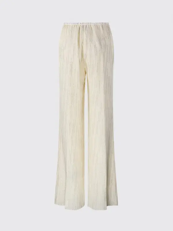 FORTE_FORTE Wide Leg Sequined Pants - White