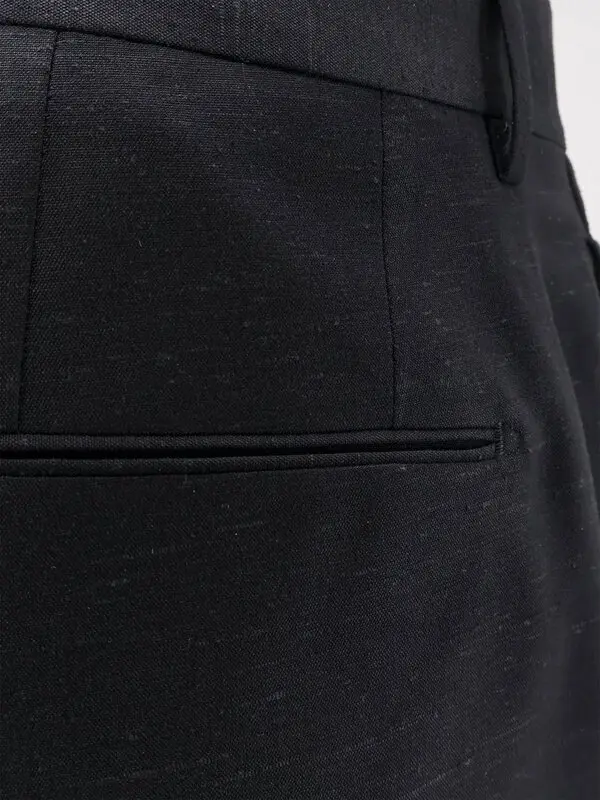 Tagliatore Tailored Trousers In Silk Blend - Black