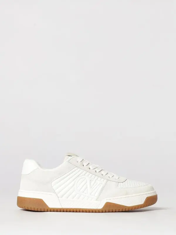 Valentino Garavani Quilted Leather And Suede Lace-up Sneakers - White