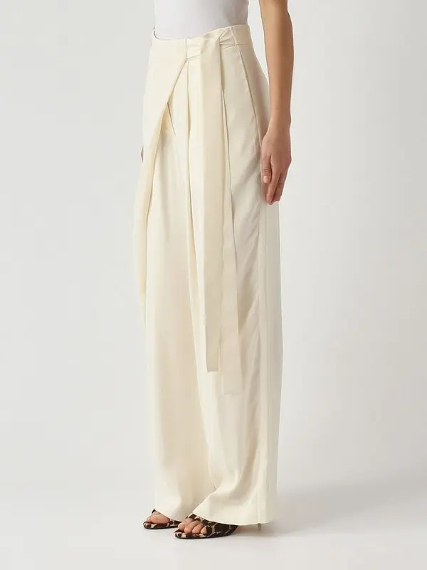 MEIMEIJ Rayon Blend Wide Leg Trousers