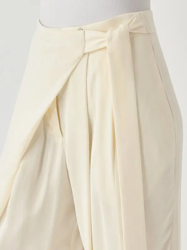 MEIMEIJ Rayon Blend Wide Leg Trousers