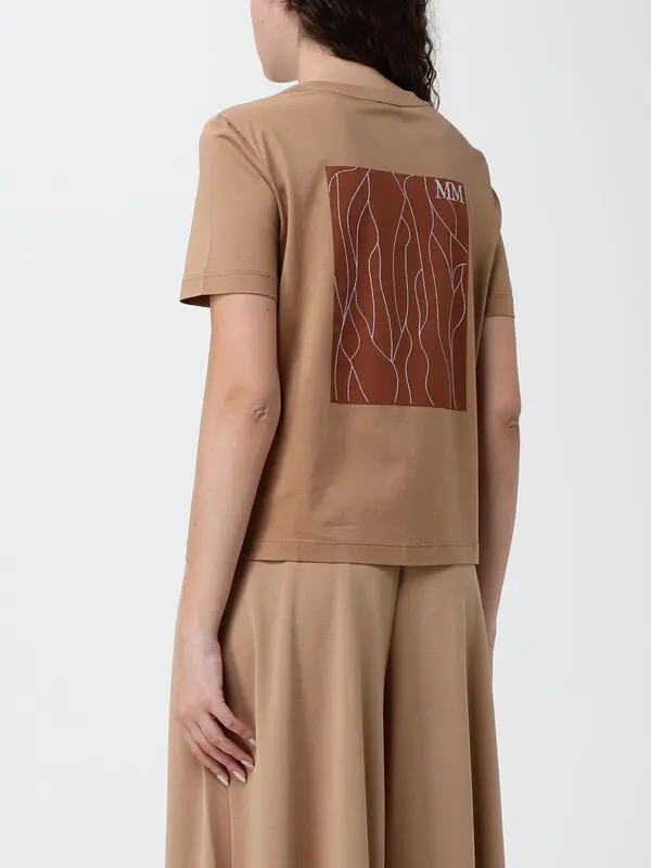 Max Mara Printed Cotton T-shirt - Camel