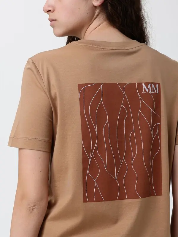 Max Mara Printed Cotton T-shirt - Camel