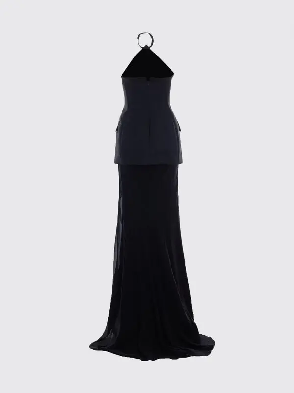 Sportmax Halter Neck Maxi Dress With Pleated Skirt