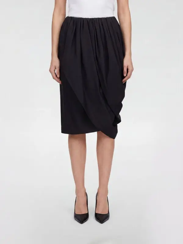 Chloé Cotton Draped Mini Skirt - Black