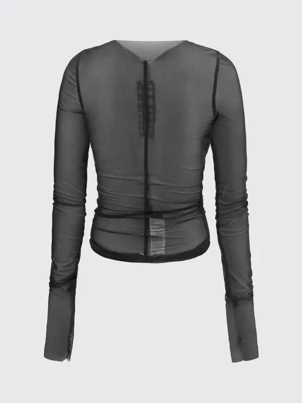 Rick Owens Sheer Long Sleeve Crewneck Top