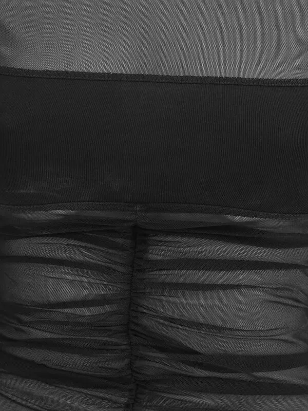 Rick Owens Sheer Long Sleeve Crewneck Top