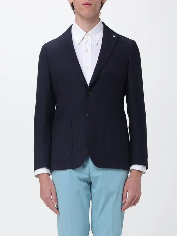 MANUEL RITZ Single-breasted Virgin Wool Blazer