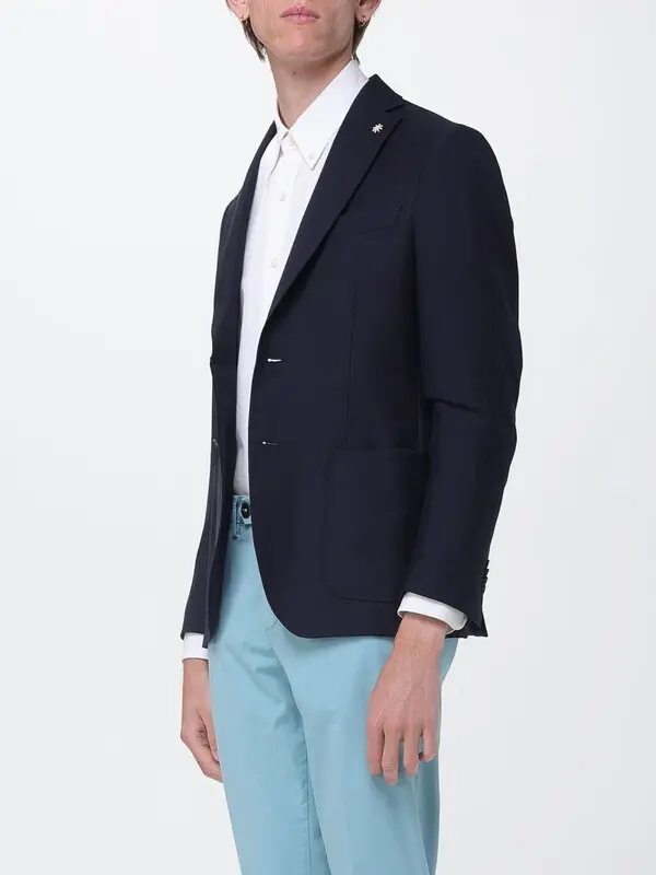 MANUEL RITZ Single-breasted Virgin Wool Blazer