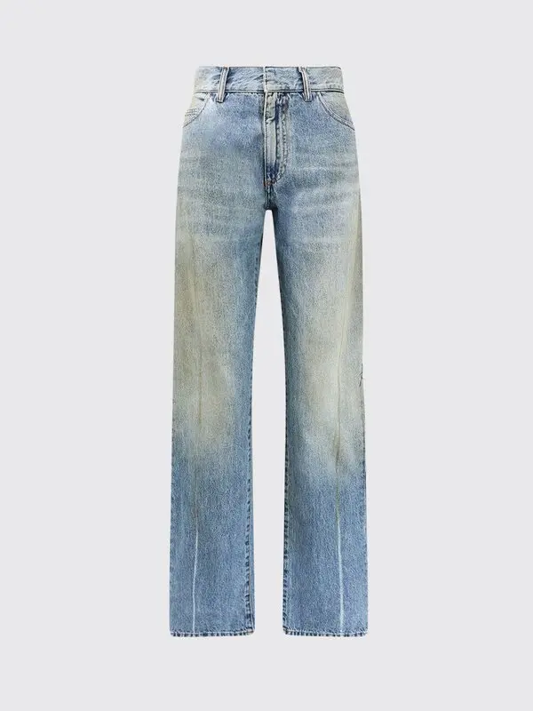MAISON MARGIELA High-waisted Straight Leg Jeans With Worn Effect