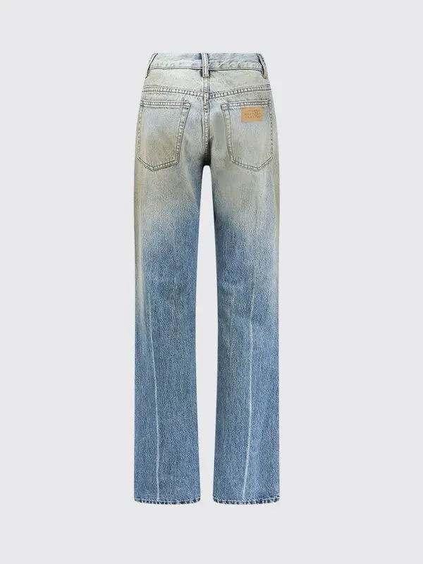 MAISON MARGIELA High-waisted Straight Leg Jeans With Worn Effect