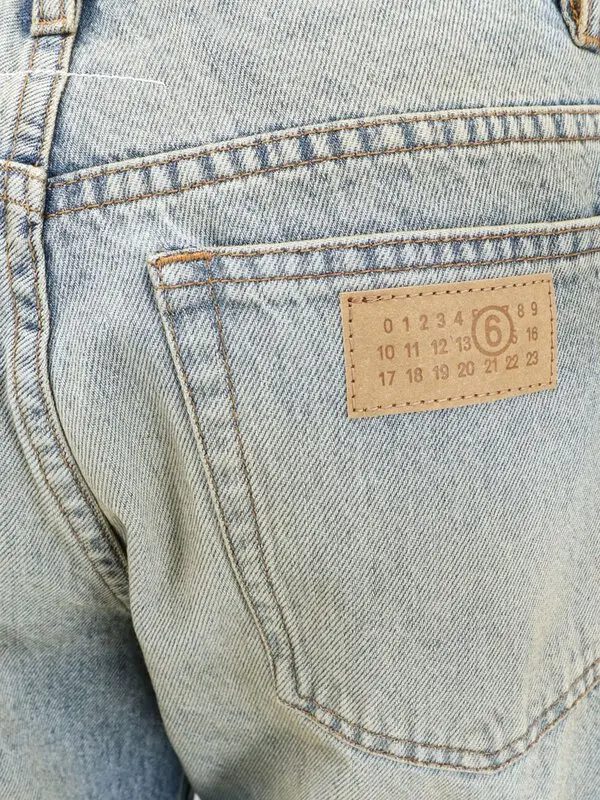 MAISON MARGIELA High-waisted Straight Leg Jeans With Worn Effect
