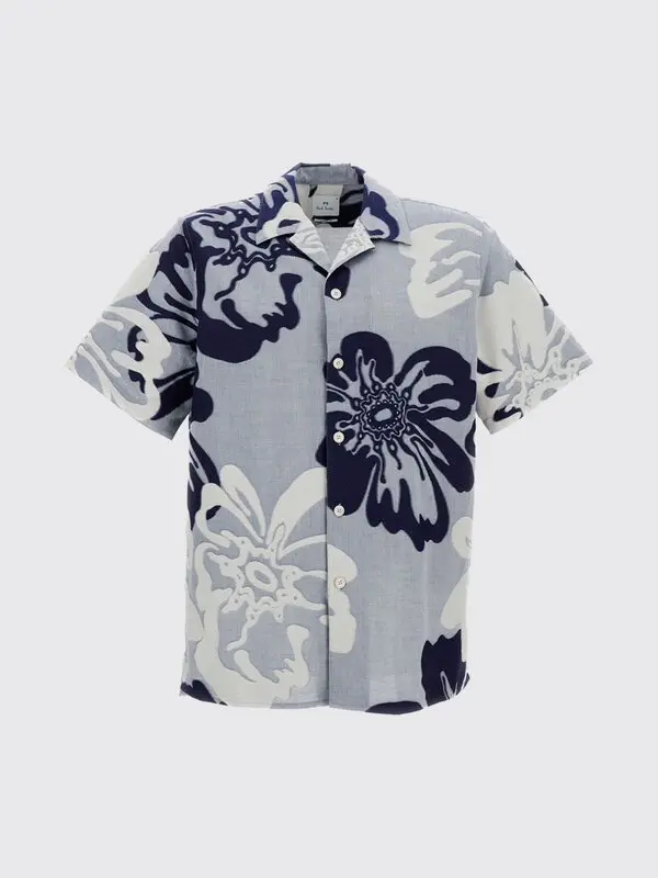 Paul Smith Floral Print Cotton Bowling Shirt