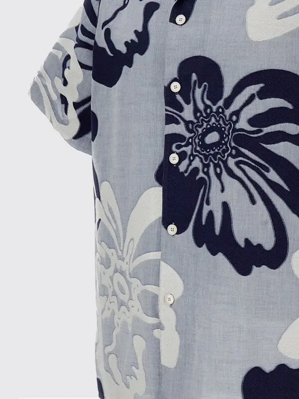 Paul Smith Floral Print Cotton Bowling Shirt