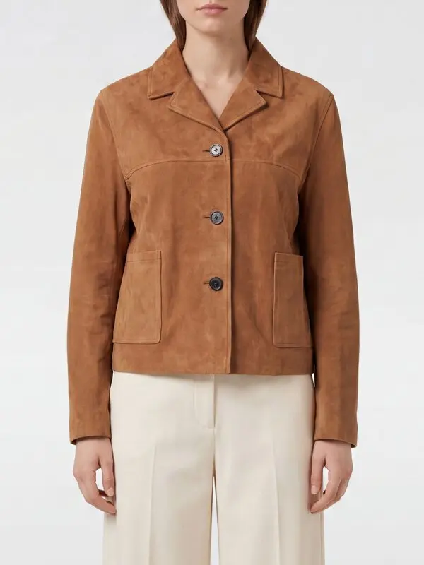 ARMA Single-breasted Suede Leather Jacket
