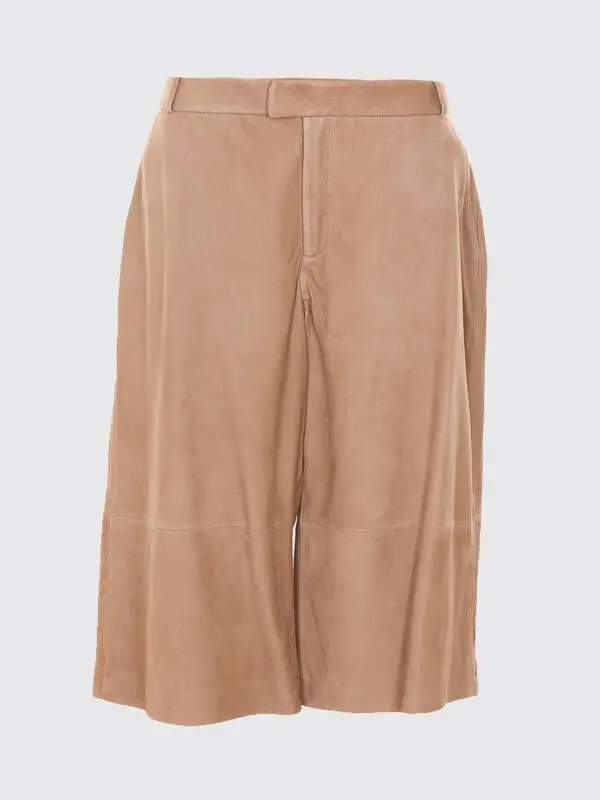 ARMA Jina Cropped Wide-leg Suede Leather Trousers