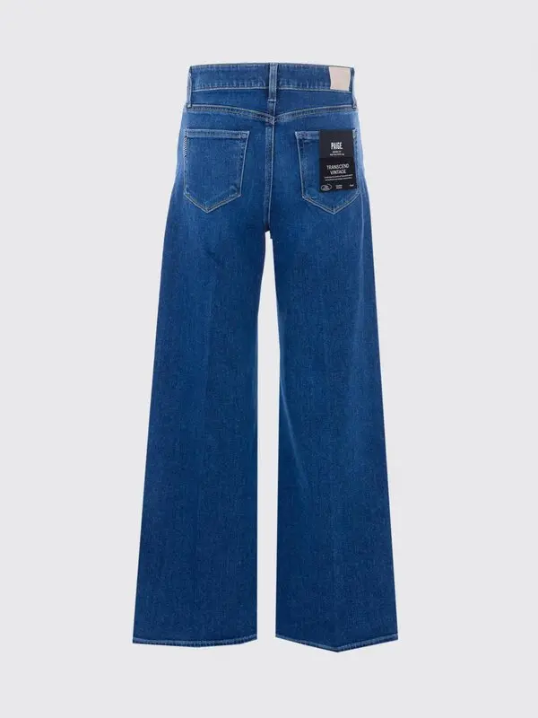 Paige High-waisted Palazzo Jeans In Stretch Cotton Denim