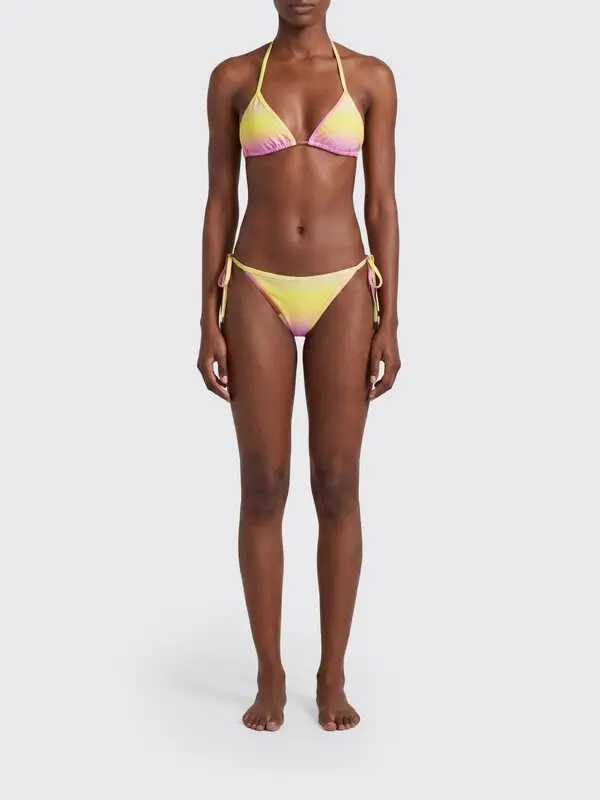 Attico Triangle Bikini With Abstract Pattern - Multicolor