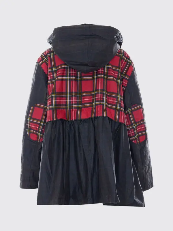 BARBOUR X GANNI Waxed Cotton Hooded Jacket With Velvet Collar - Black