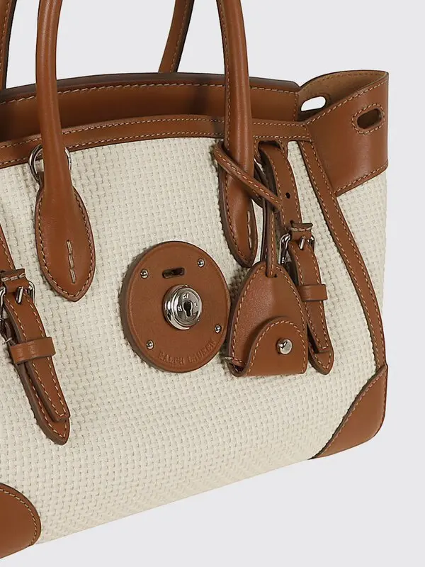 Ralph Lauren Leather Trimmed Handbag