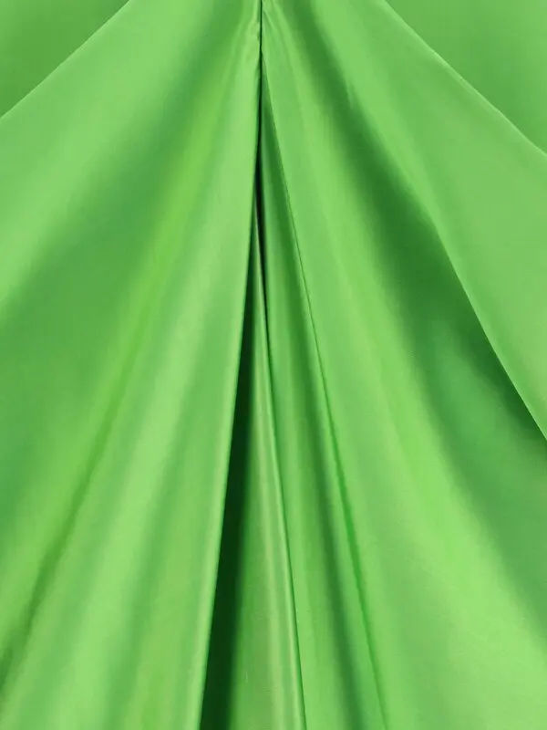 Khaite Draped Satin Off-the-shoulder Midi Sheath Dress - Ocean