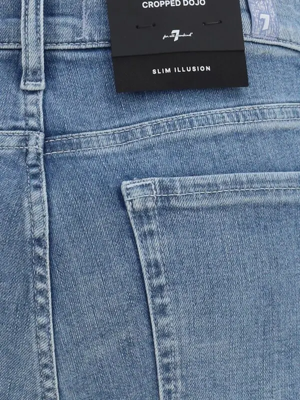 7 For All Mankind High-waisted Flare Jeans In Stretch Cotton Denim