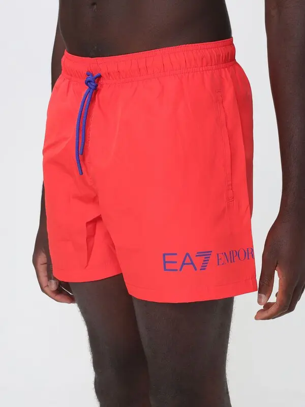 EA7 Drawstring Swim Shorts - Red