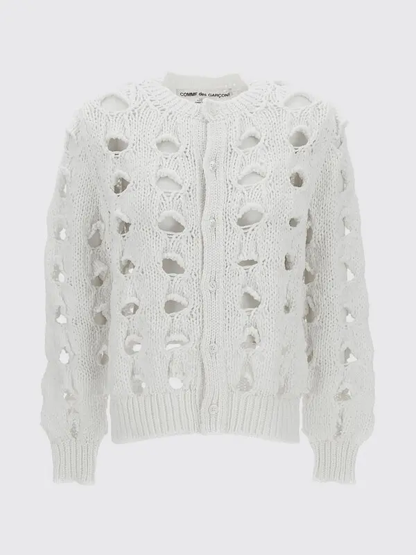 Comme Des Garçons Openwork Crewneck Cardigan